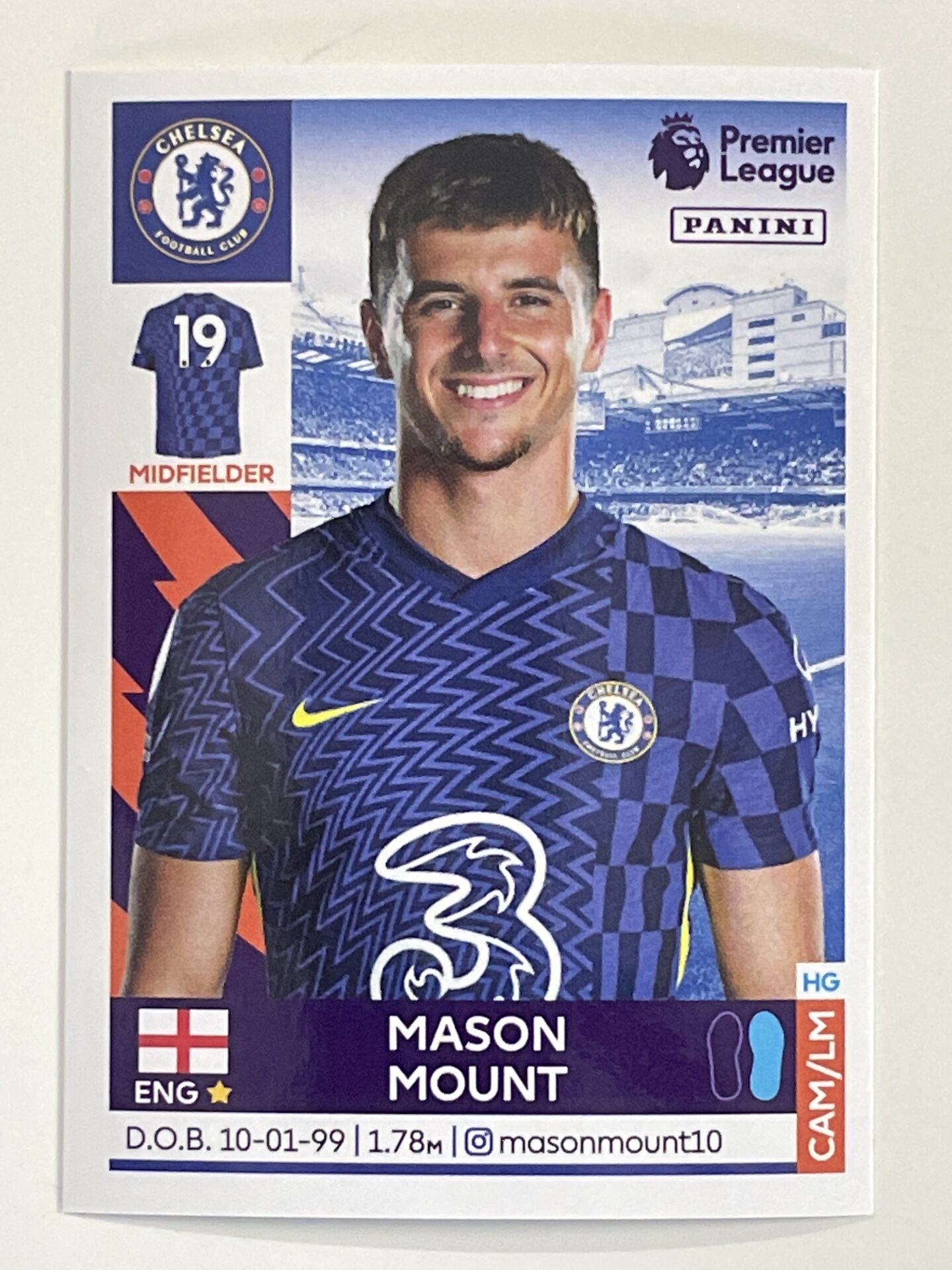 185 Mason Mount Base Chelsea Panini Premier League 2022 Sticker – Solve ...