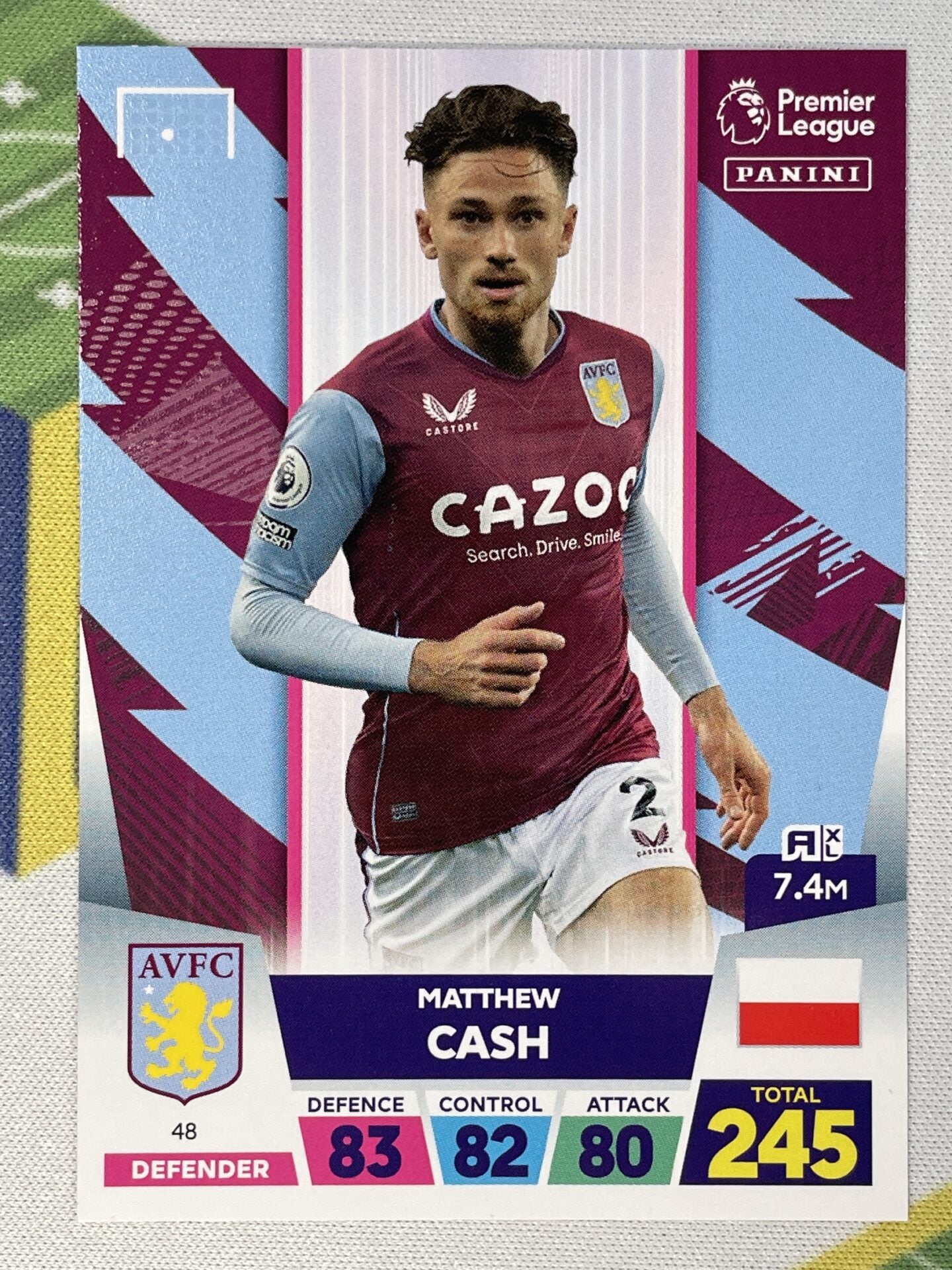 048 Matty Cash Aston Villa Base Panini Premier League Adrenalyn XL 202 ...