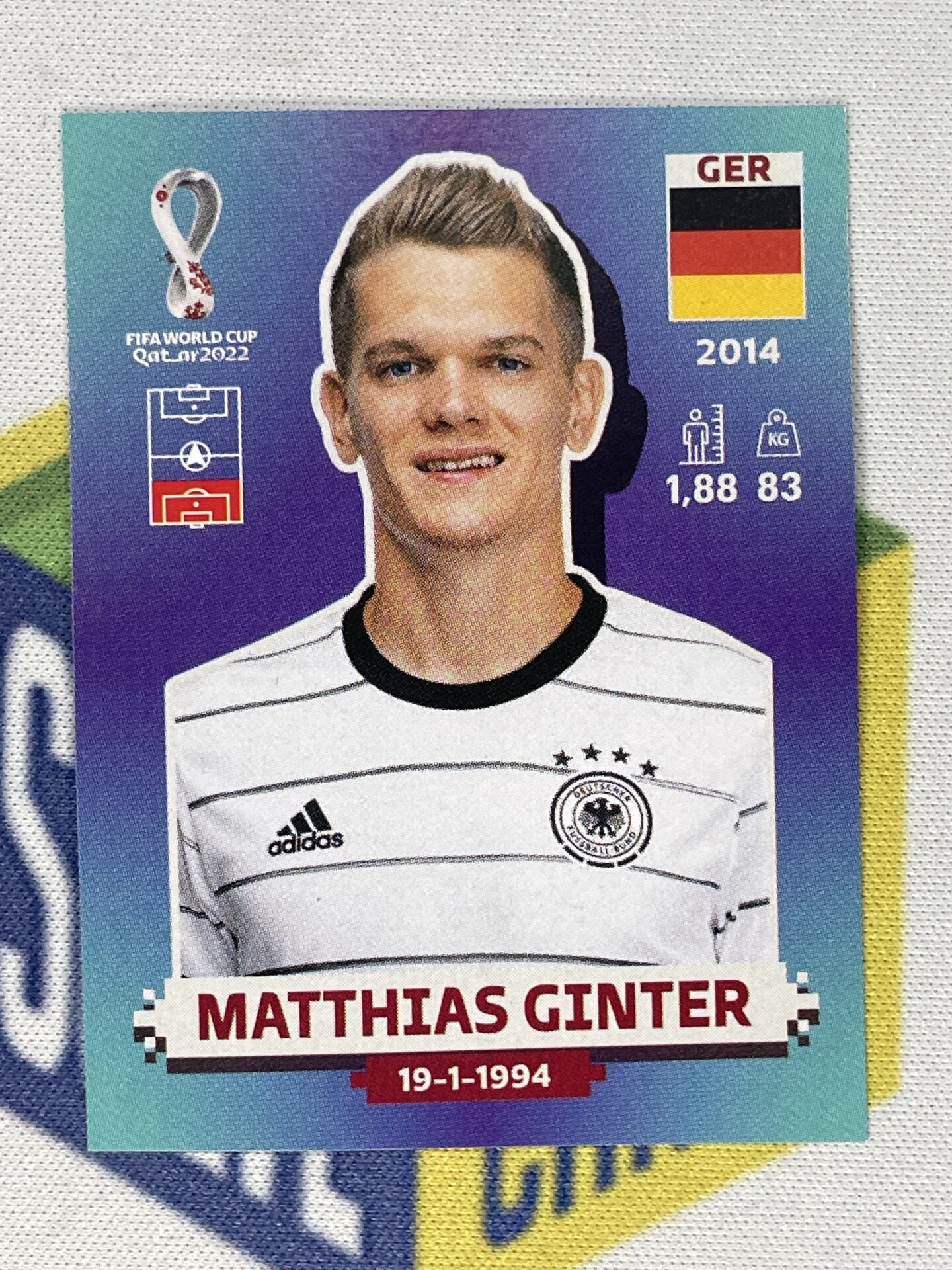 GER5 Matthias Ginter (Germany) Panini World Cup 2022 Sticker – Solve ...