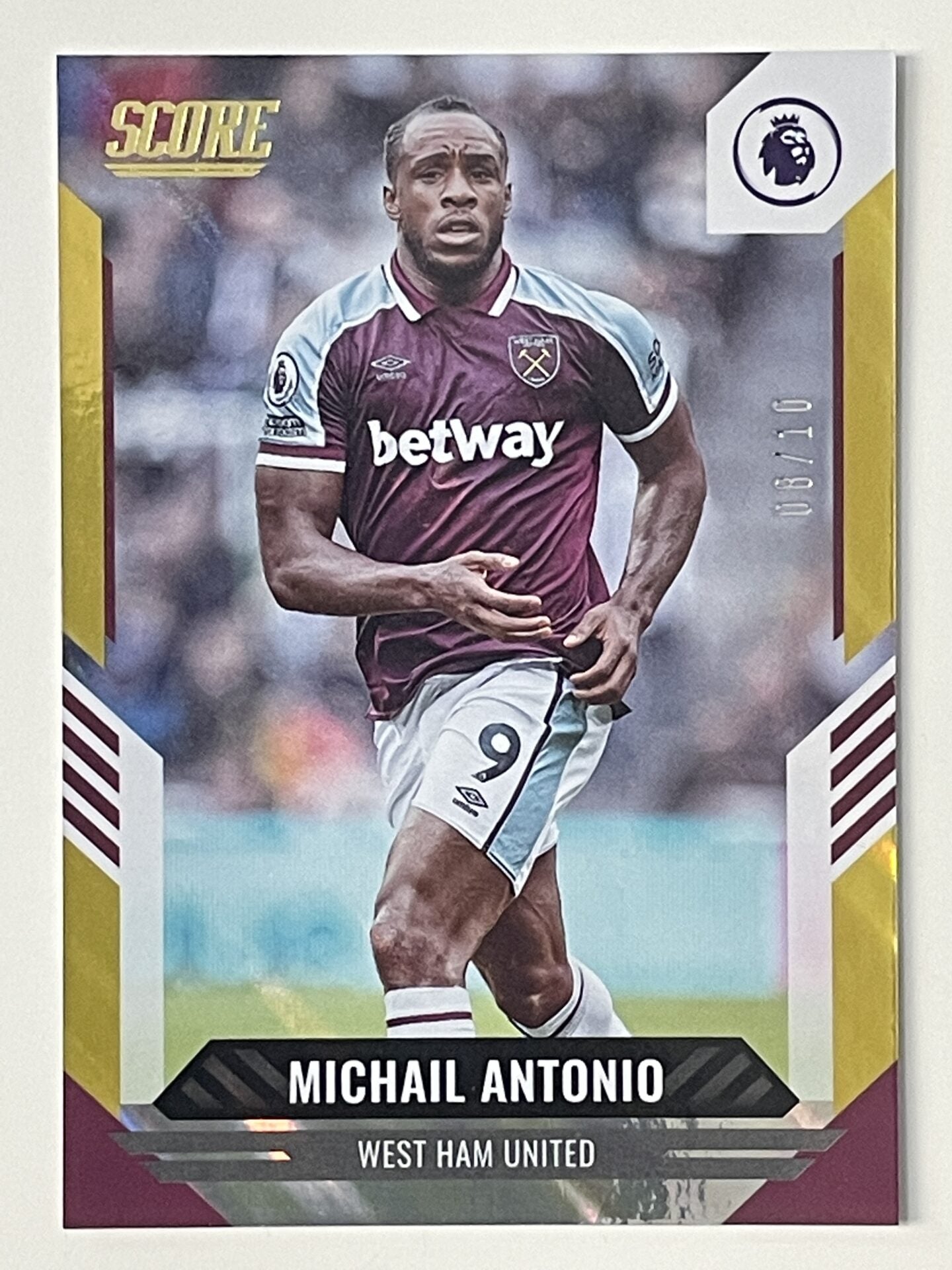 Base Gold Lava Parallel 150 Michail Antonio West Ham Panini Premier Le ...