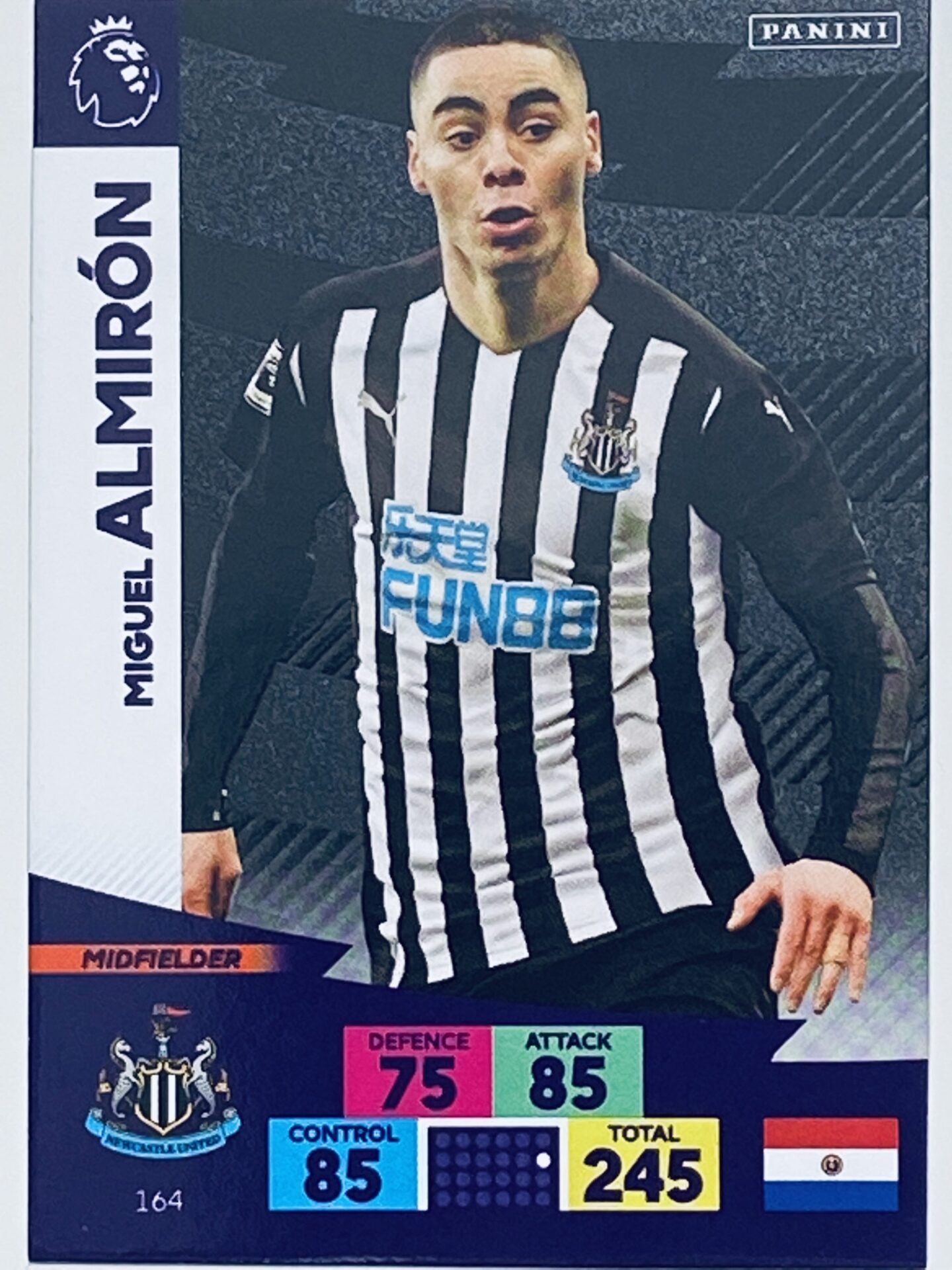 164 Miguel Almiron (Newcastle United) Premier League Adrenalyn XL 2020 ...