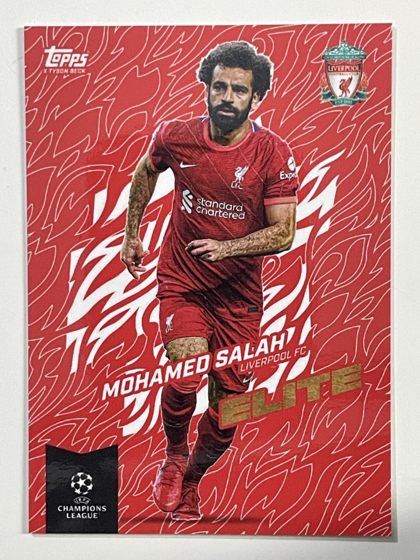 Mohamed Salah Liverpool Elite Topps Gold 2021 UEFA Champions League Ca ...