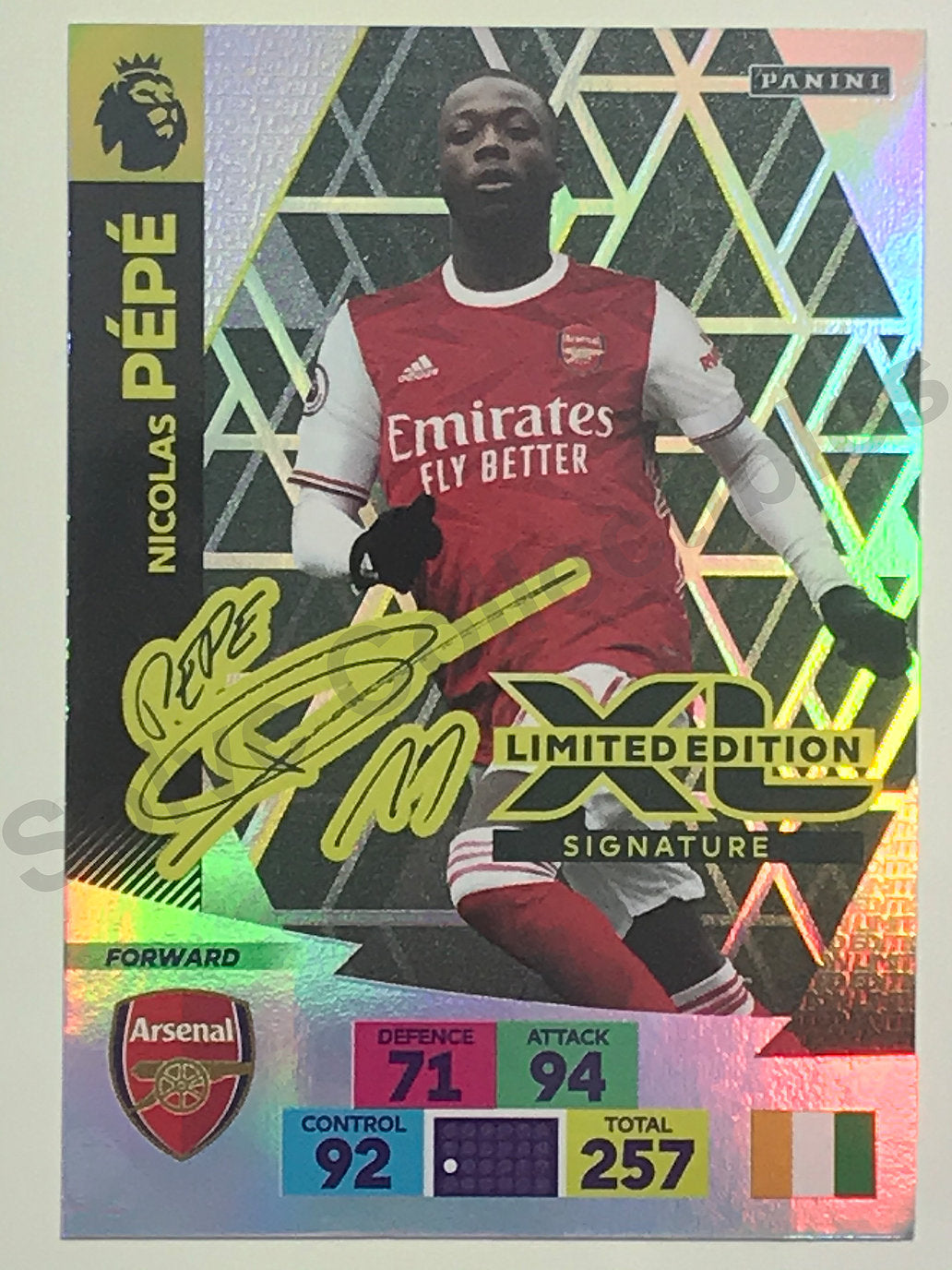 Nicolas Pepe Signature Limited Edition (Arsenal) Premier League Adrena ...