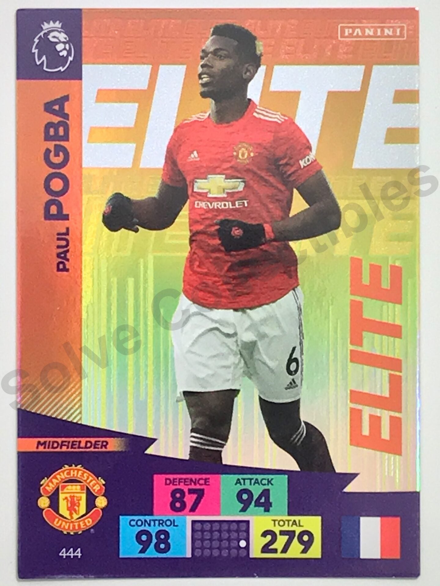 444 Paul Pogba Elite (Manchester United) Premier League Adrenalyn XL 2 ...