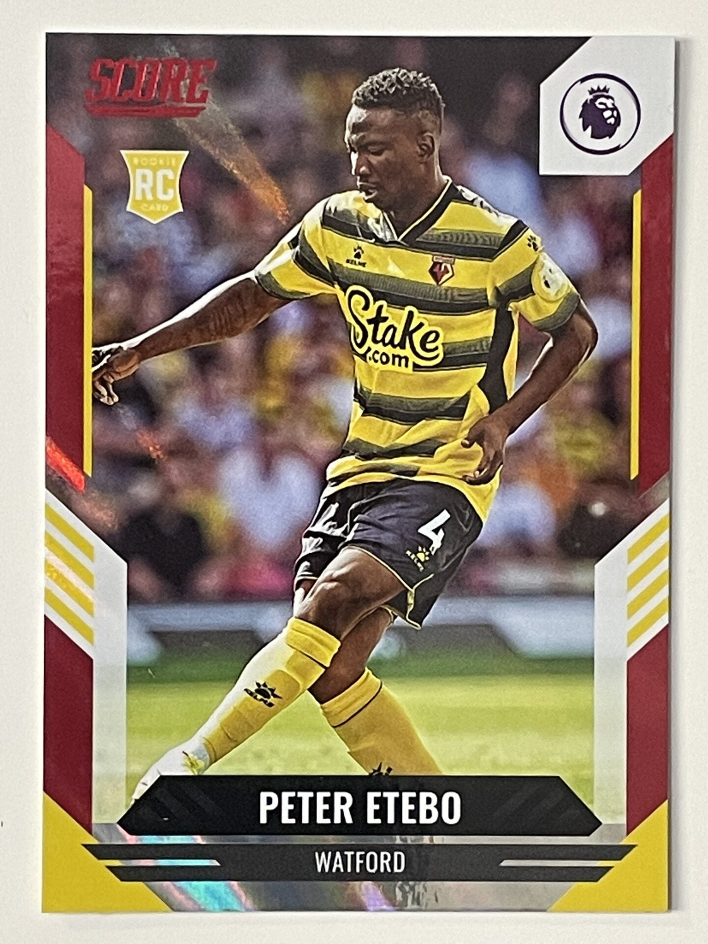 Base Red Lava Parallel 028 Peter Etebo Watford Panini Premier League S ...