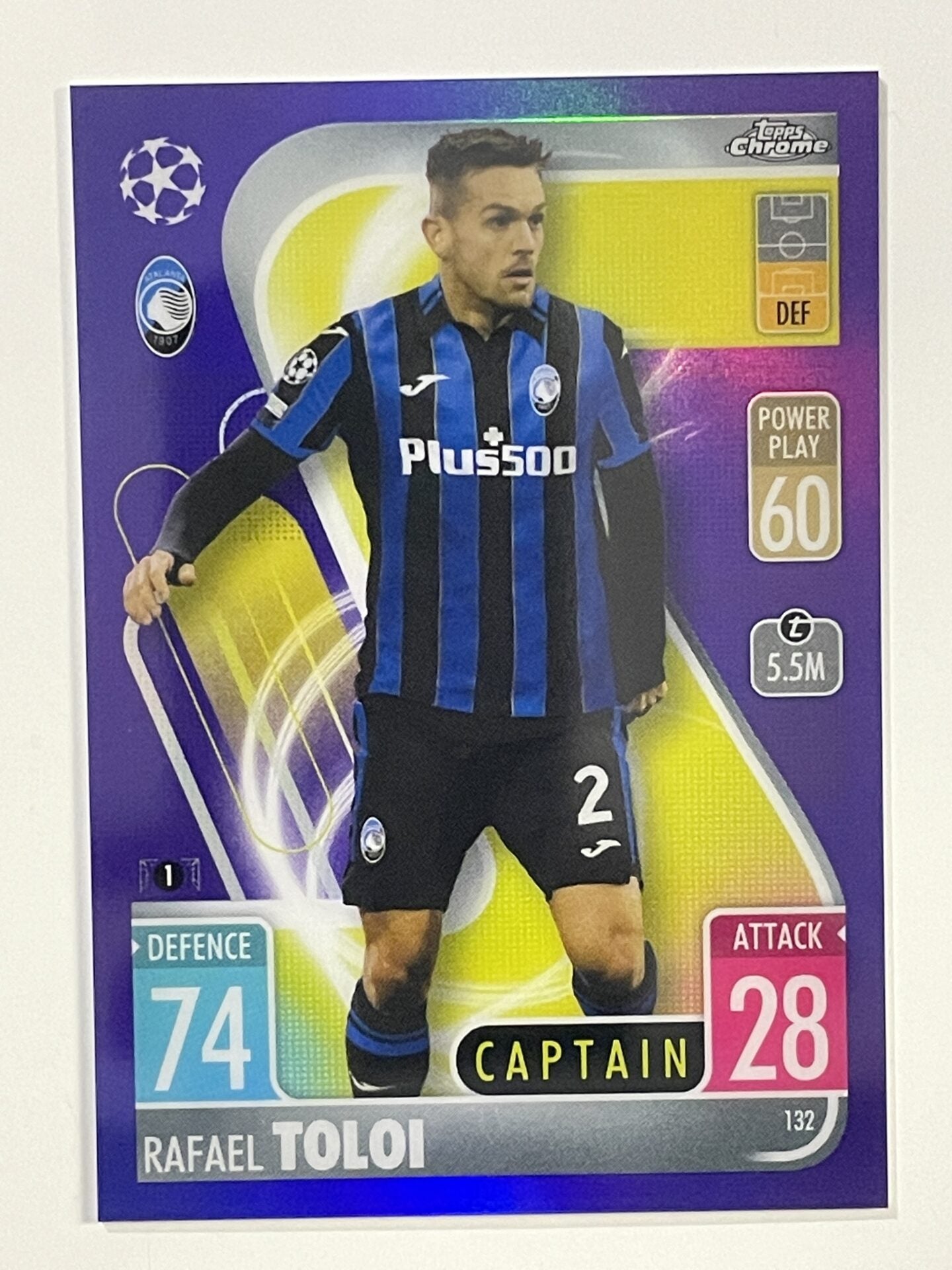 132 Purple Parallel Rafael Toloi Topps Match Attax 2021/22 Chrome Card ...