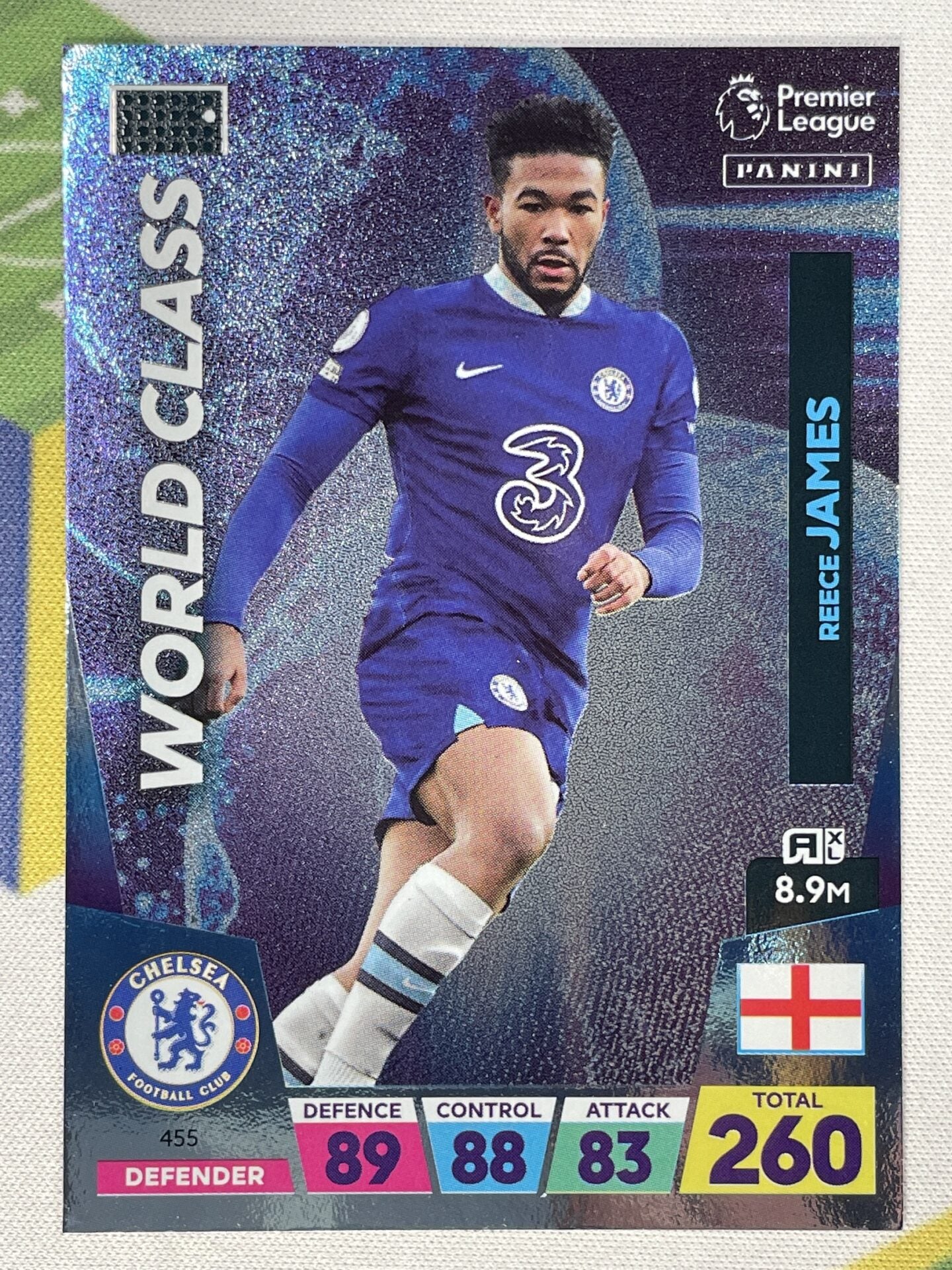 455 Reece James Chelsea World Class Panini Premier League Adrenalyn XL ...