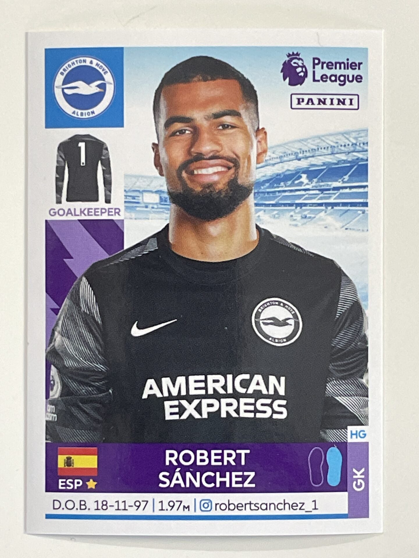 111 Robert Sanchez Base Brighton Panini Premier League 2022 Sticker ...