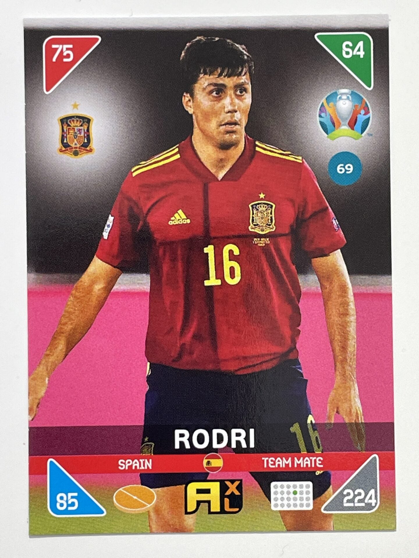 069 Rodri Team Mates (Spain) Euro Adrenalyn XL 2020 – Solve Collectibles