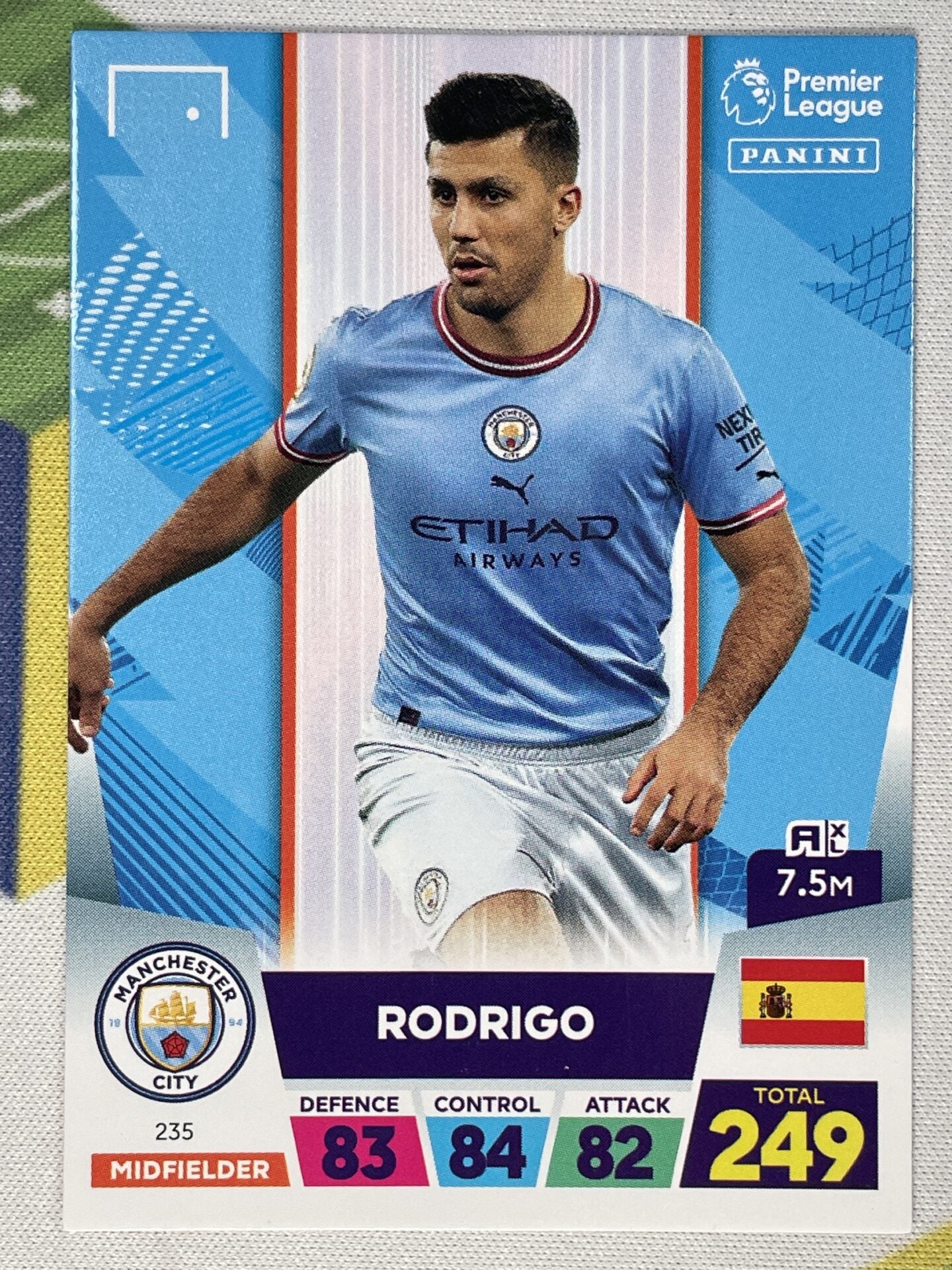 235 Rodrigo Manchester City Base Panini Premier League Adrenalyn XL 20 ...