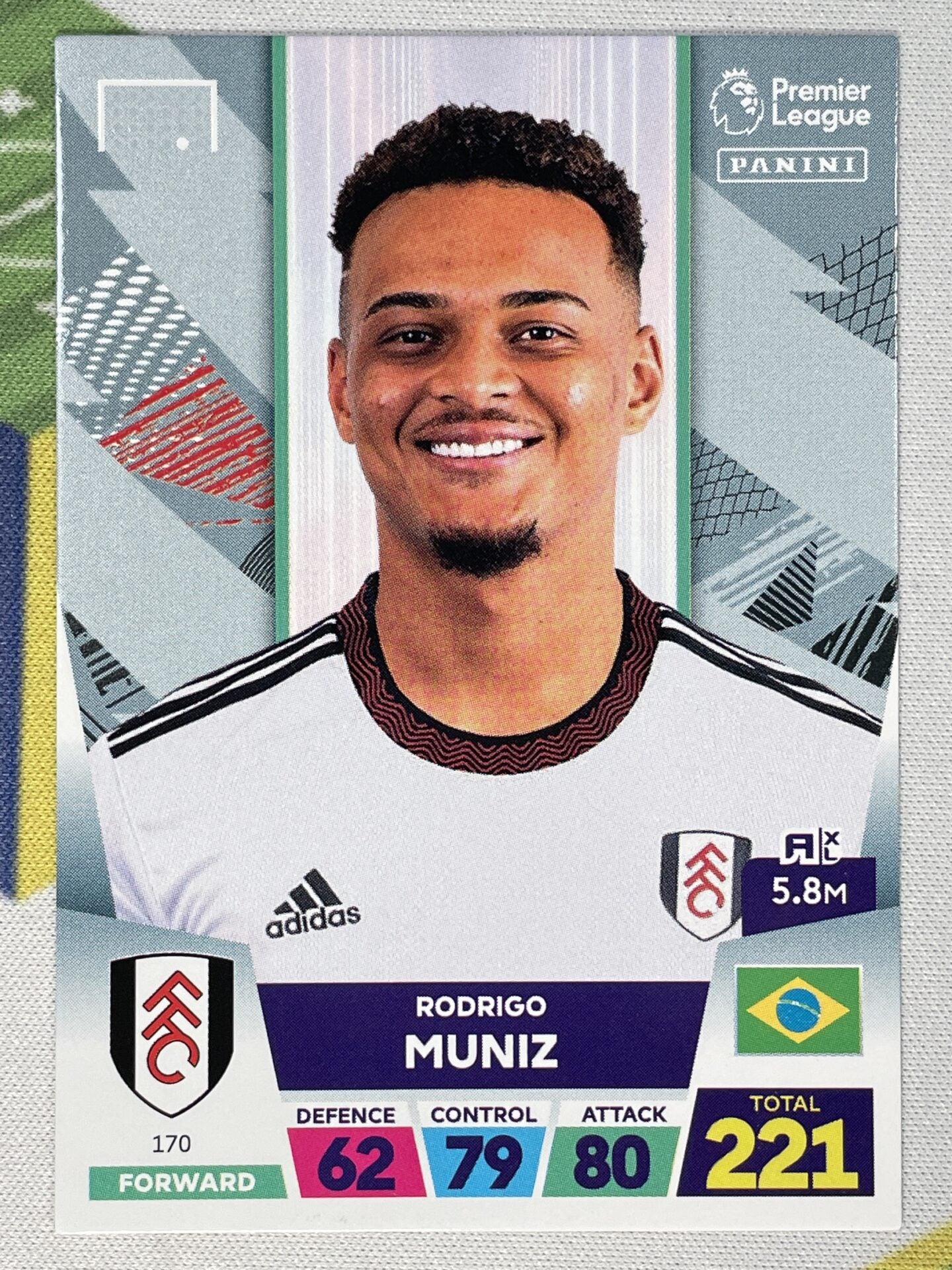 170 Rodrigo Muniz Fulham Base Panini Premier League Adrenalyn XL 2023 ...