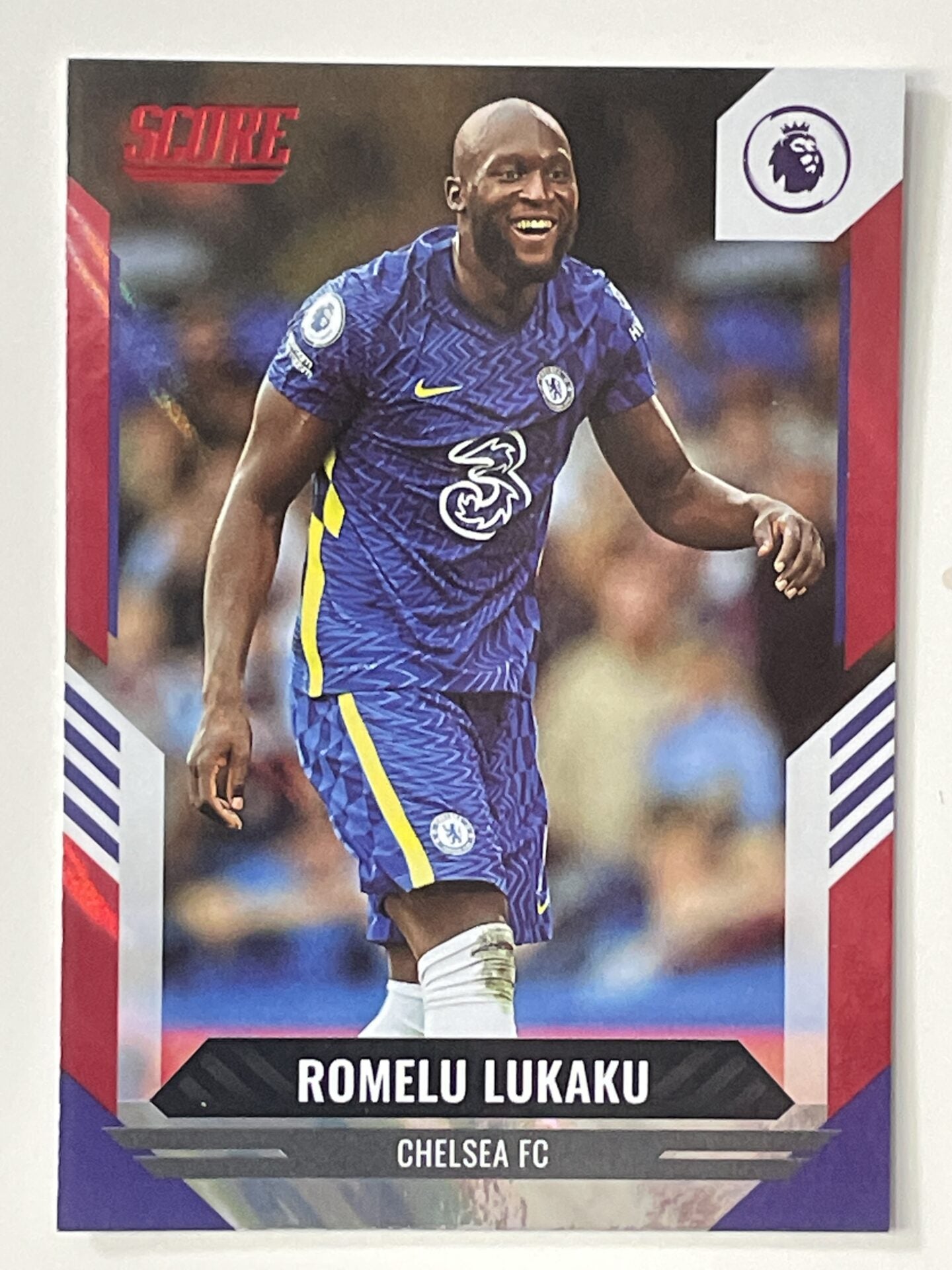 Base Red Lava Parallel 020 Romelu Lukaku Chelsea Panini Premier League ...