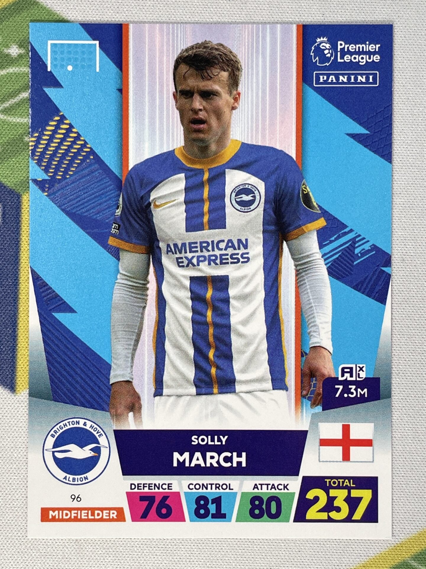 096 Solly March Brighton Base Panini Premier League Adrenalyn XL 2023 ...