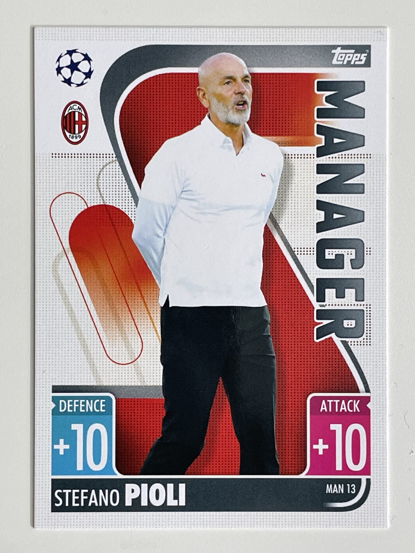 MAN13 Stefano Pioli AC Milan Manager Topps Match Attax Extra 2021/22 C ...