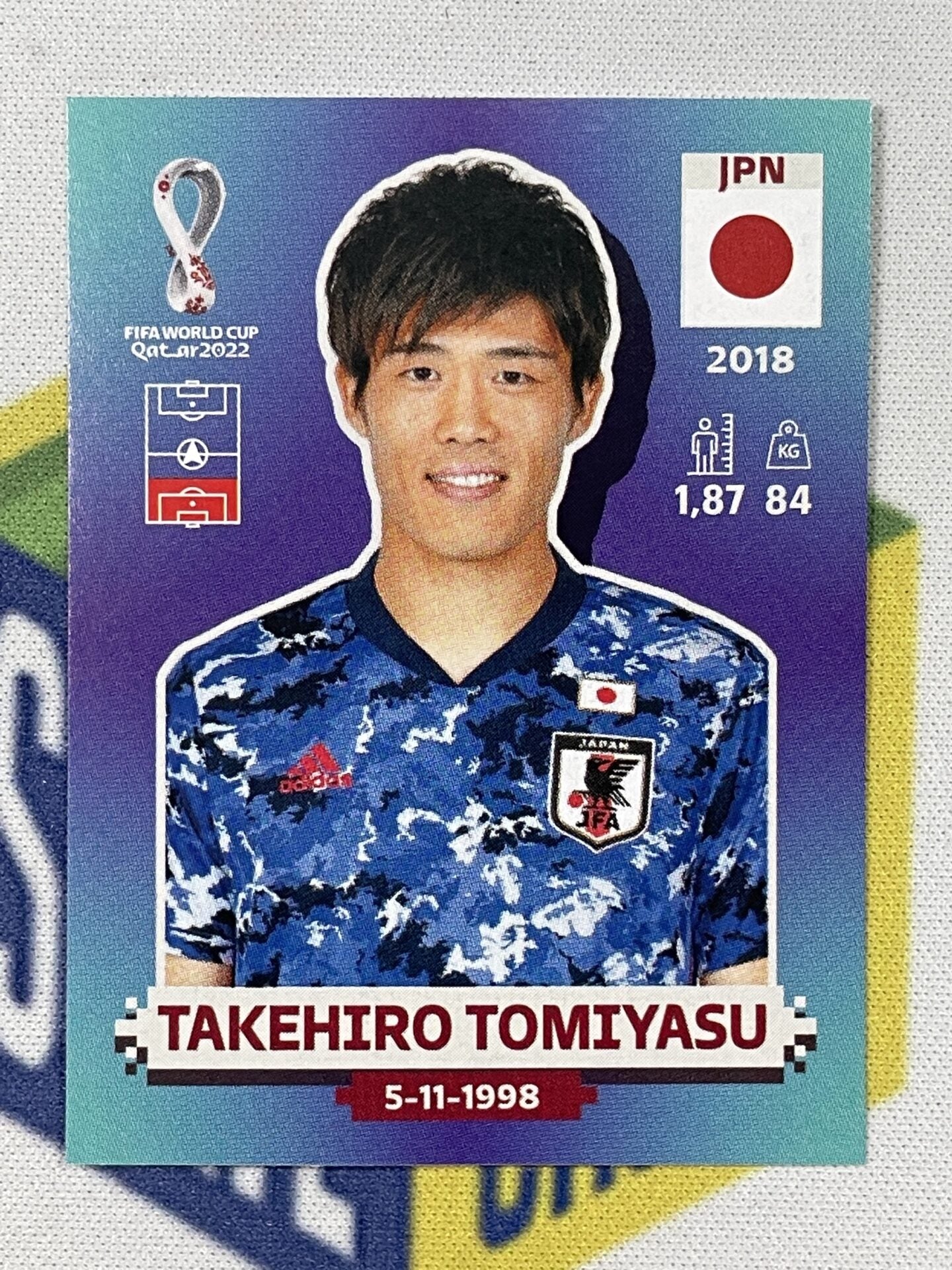 JPN7 Takehiro Tomiyasu (Japan) Panini World Cup 2022 Sticker – Solve Collectibles