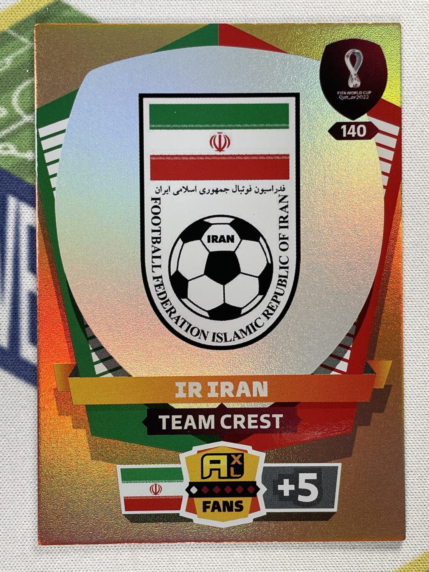 140 Team Crest Iran Panini World Cup 2022 Adrenalyn XL – Solve Collectibles