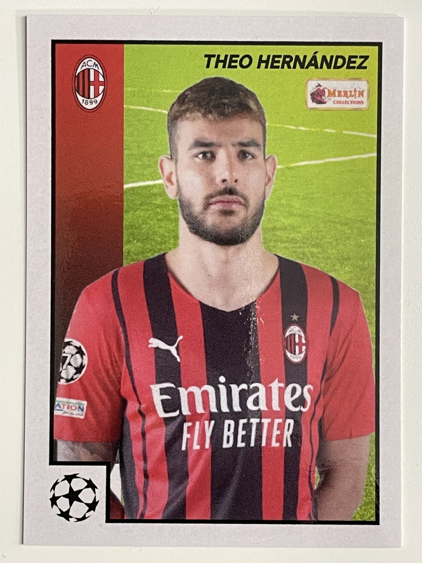061 Theo Hernandez AC Milan Base Topps Merlin Heritage 97 UEFA Champio ...