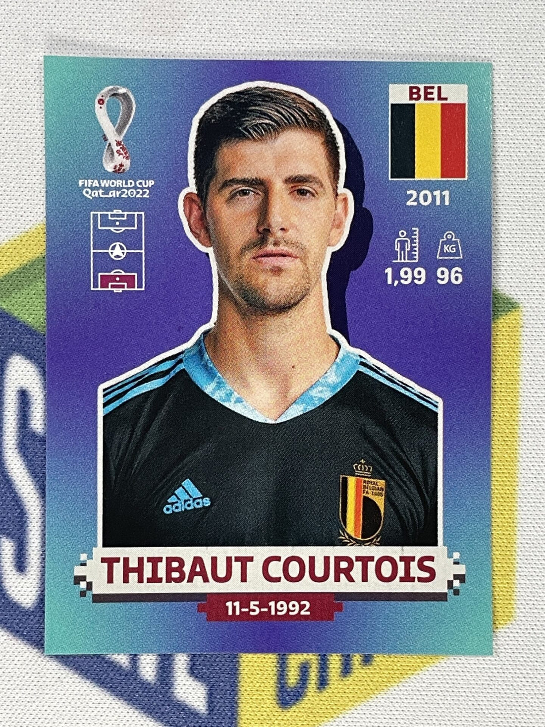 BEL3 Thibaut Courtois (Belgium) Panini World Cup 2022 Sticker – Solve ...