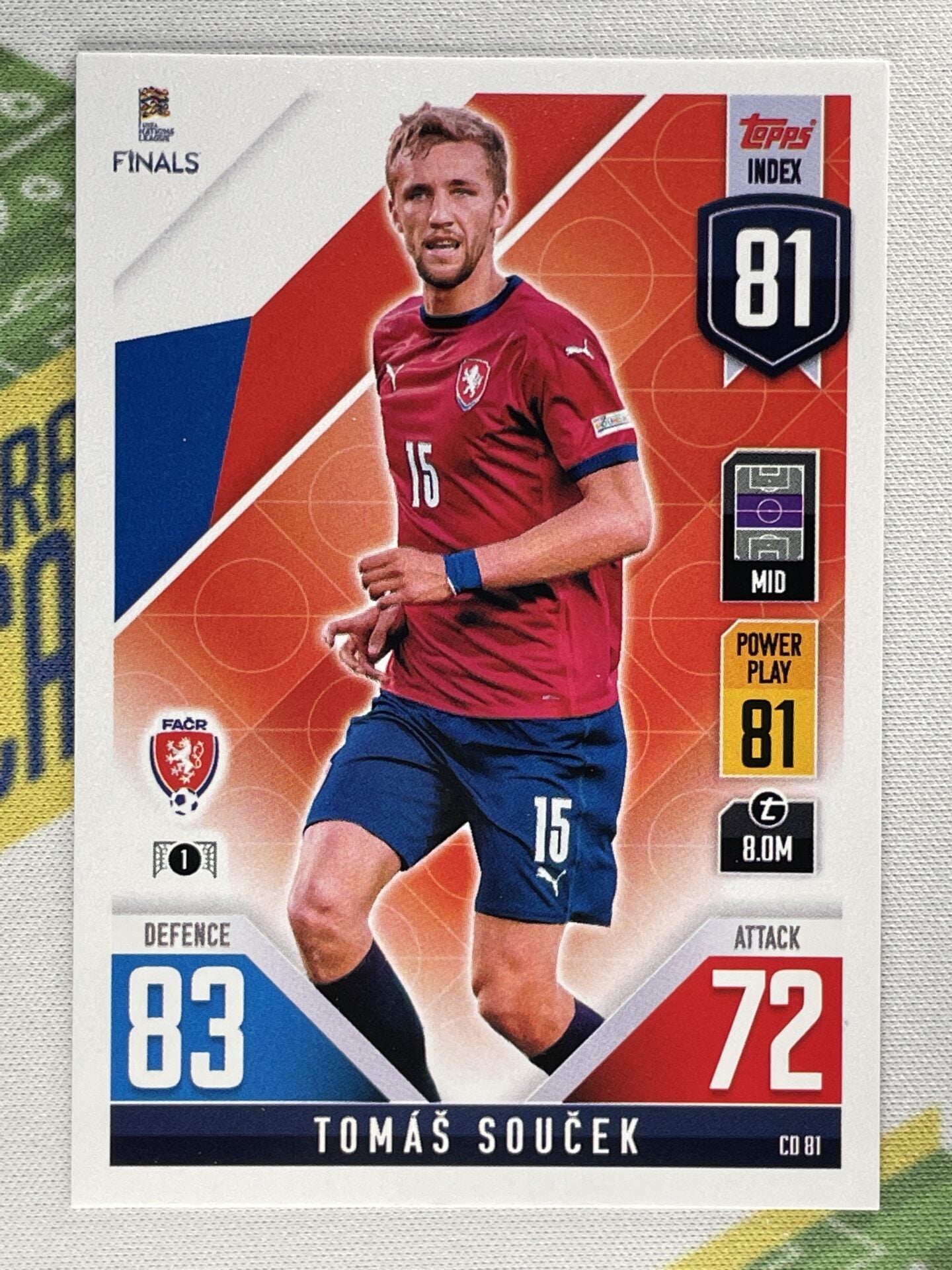 CD 081 Tomas Soucek Czech Republic Topps Match Attax 101 Road to Natio ...