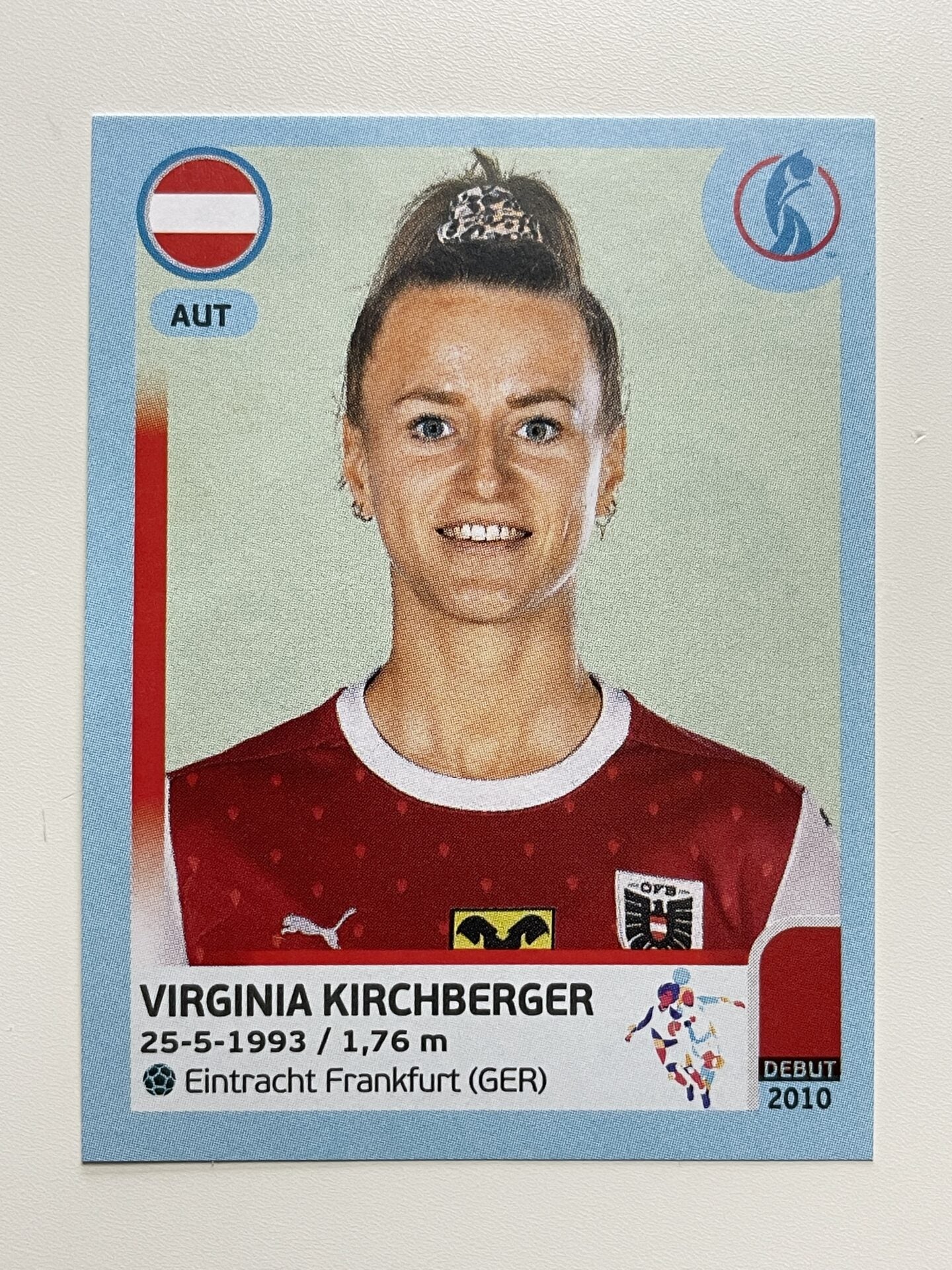 056 Virginia Kirchberger Austria Base Panini Women's Euro 2022 Sticker ...